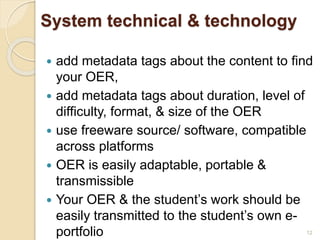 Framework to Assess the Quality of Open Education Resources (OER ...