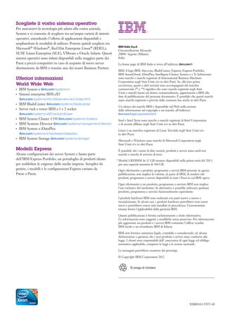 Famiglia prodotti ibm system x | PDF