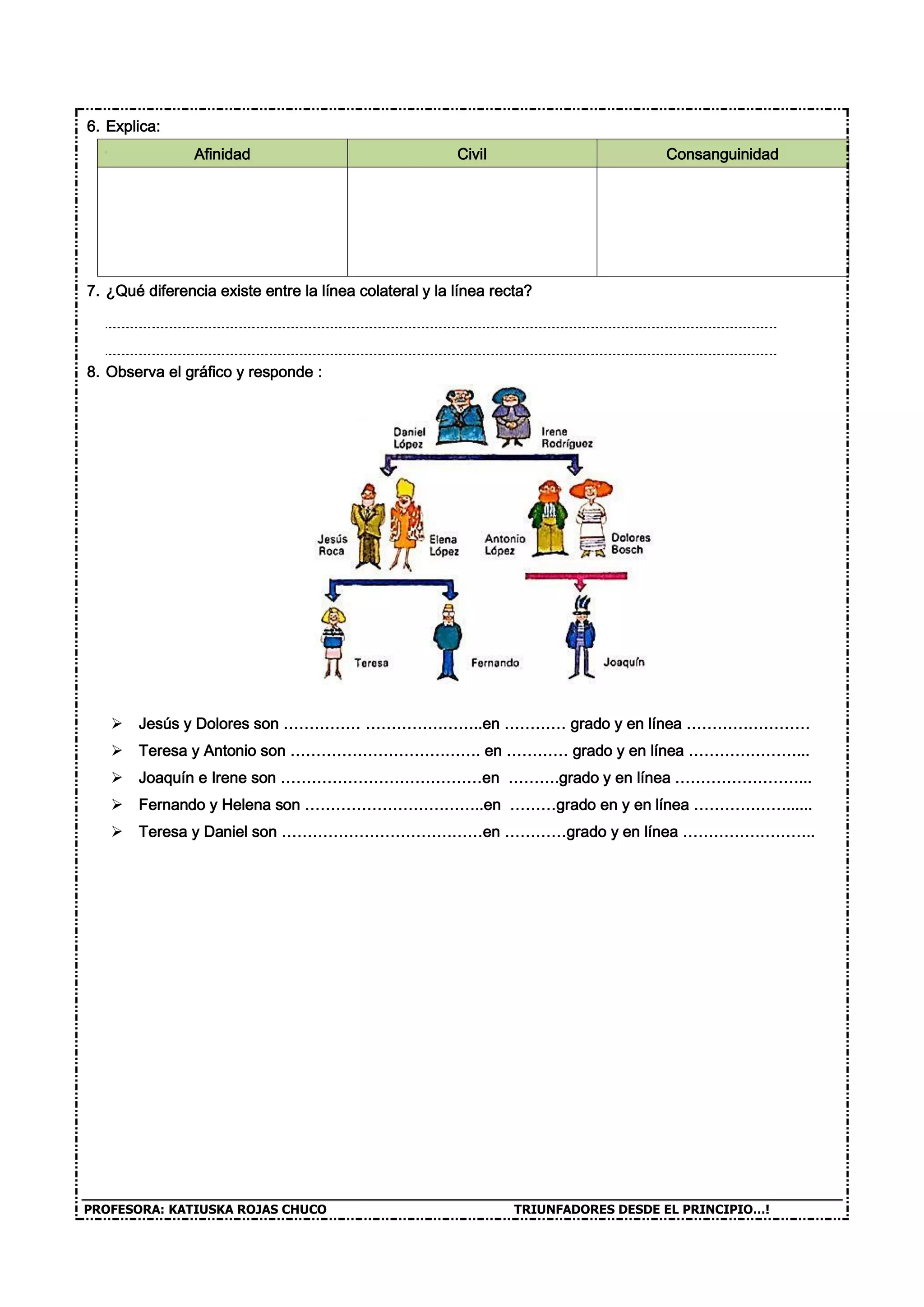 Ejercicios De Parentesco Y Familia – LEKPU
