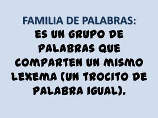 Familia de palabras (1) | PPTX