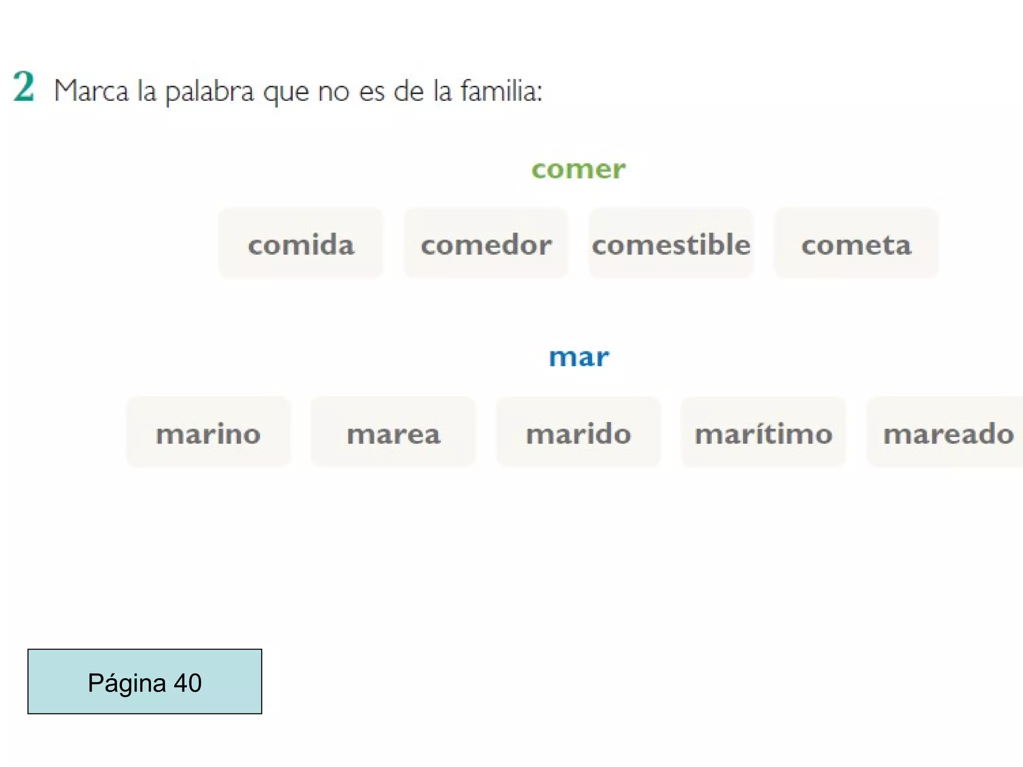 Familia de palabras blog1 | PPT