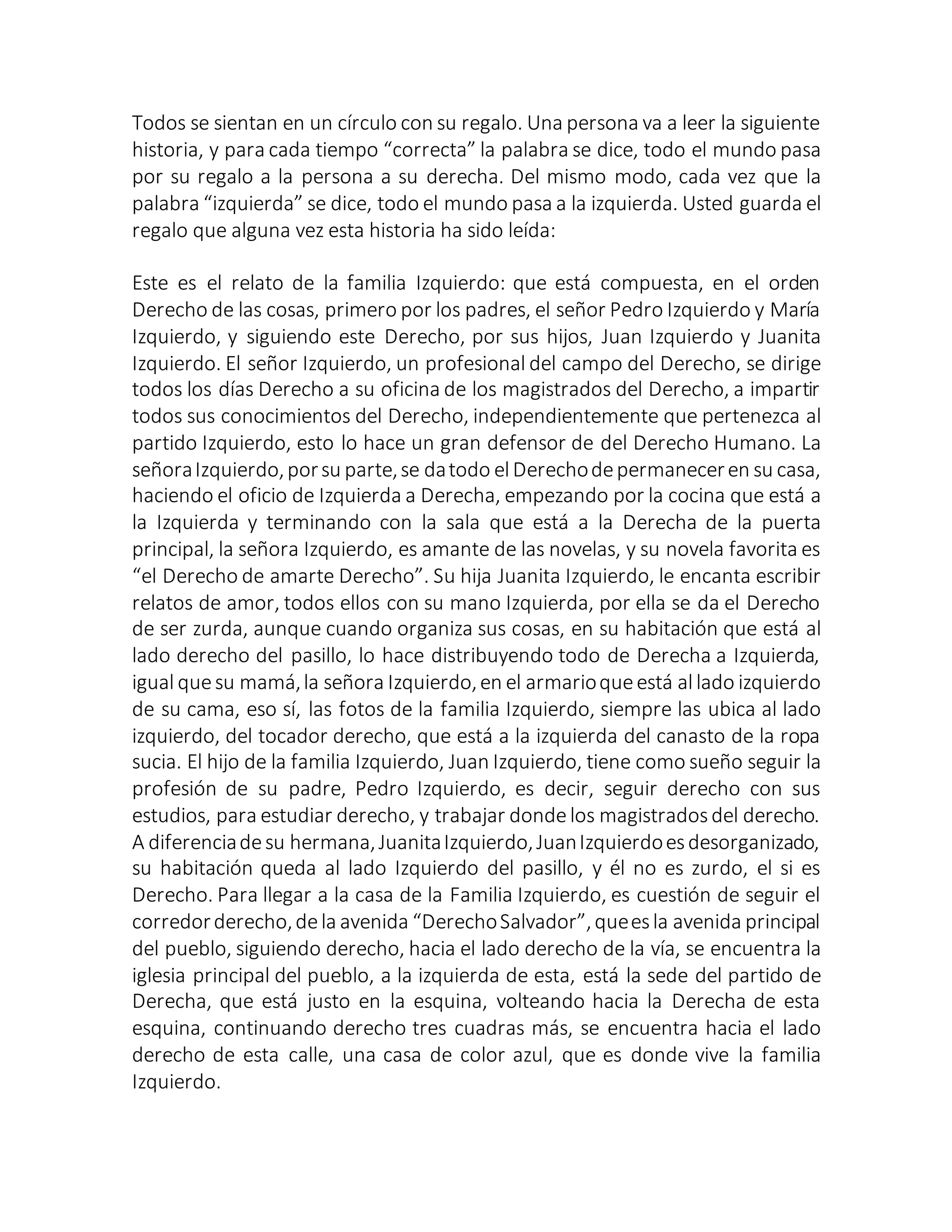 Familia izquierda | DOCX