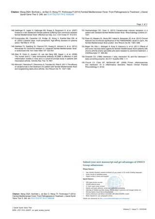 Familial Mediterranean Fever: from pathogenesis to treatment | PDF