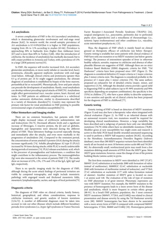 Familial Mediterranean Fever: from pathogenesis to treatment | PDF