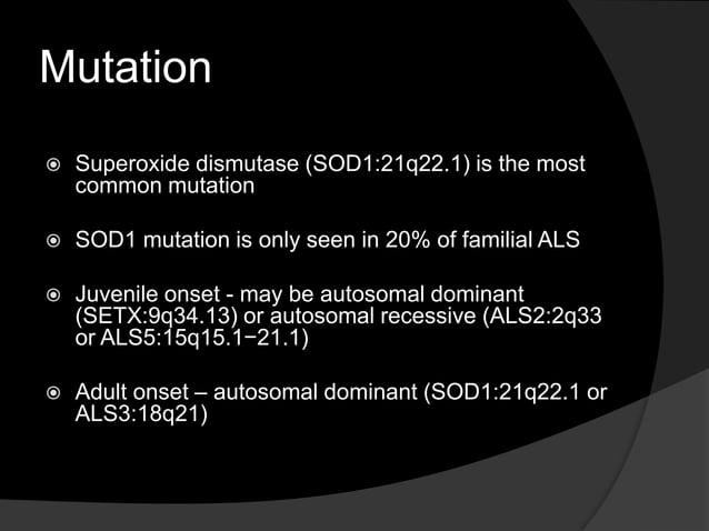 Familial Amyotrophic Lateral Sclerosis | PPT