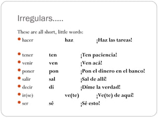 Familiar commands | PPT
