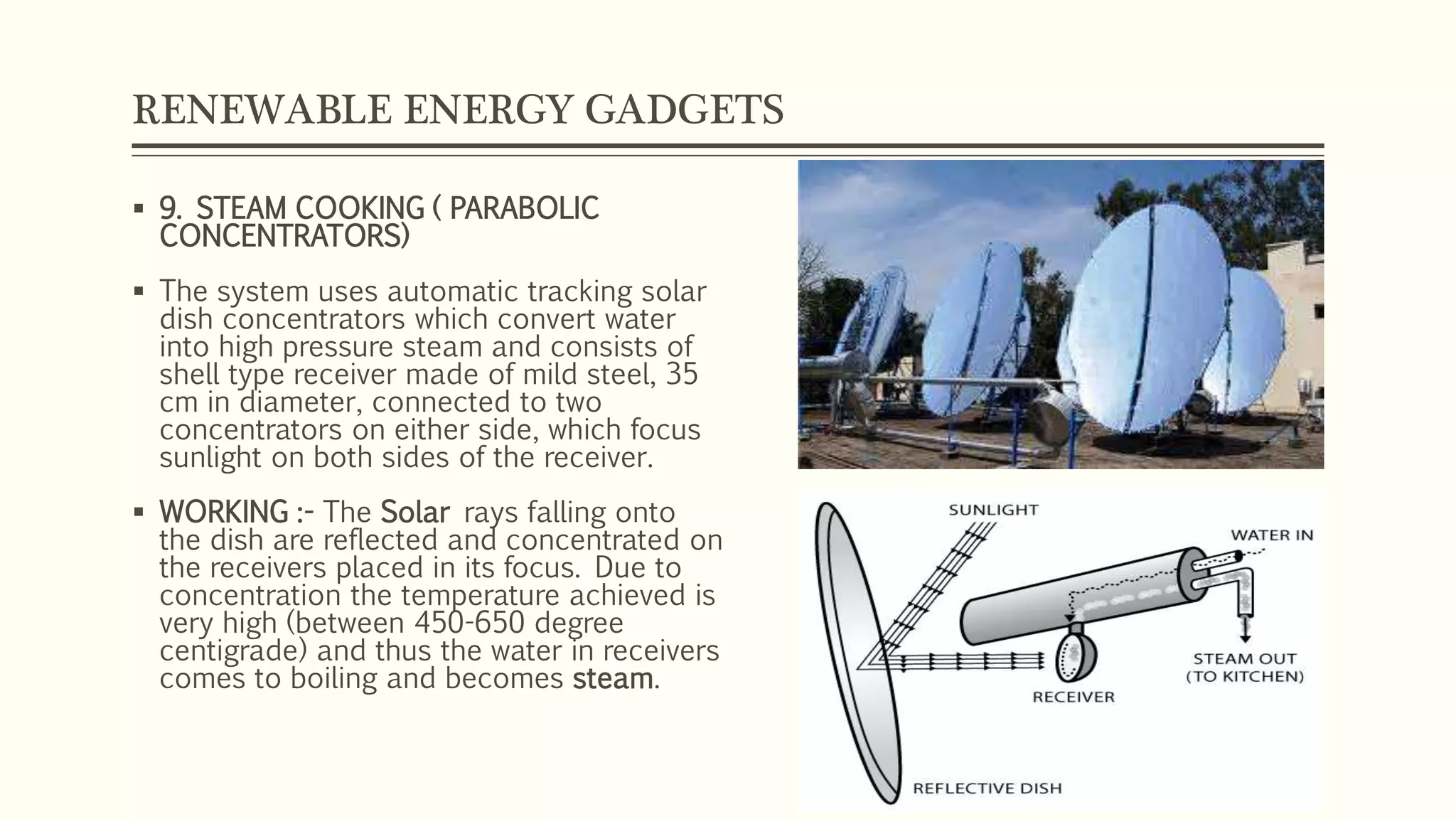 RENEWABLE ENERGY GADGETS by - Maithili Kalaskar | PPTX