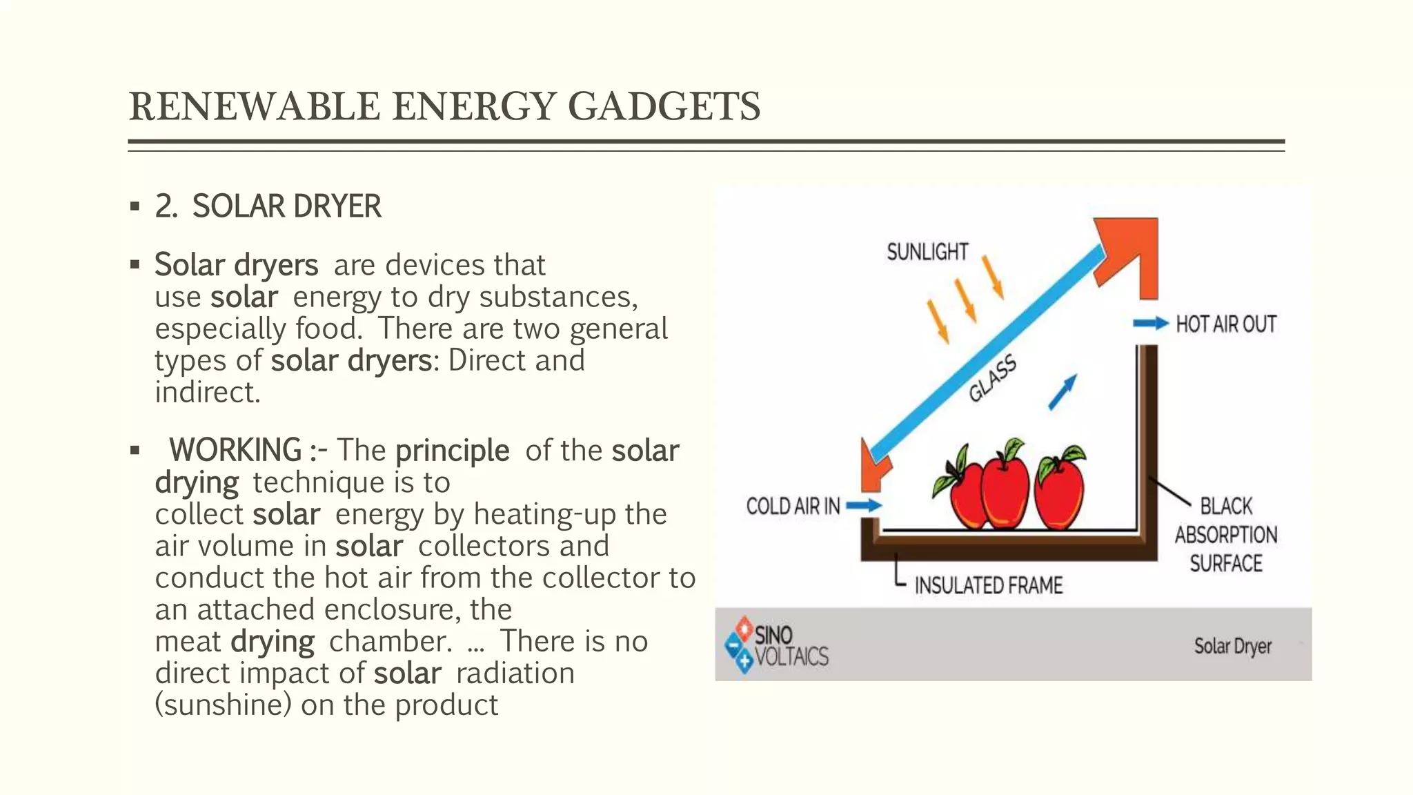 RENEWABLE ENERGY GADGETS by - Maithili Kalaskar | PPTX