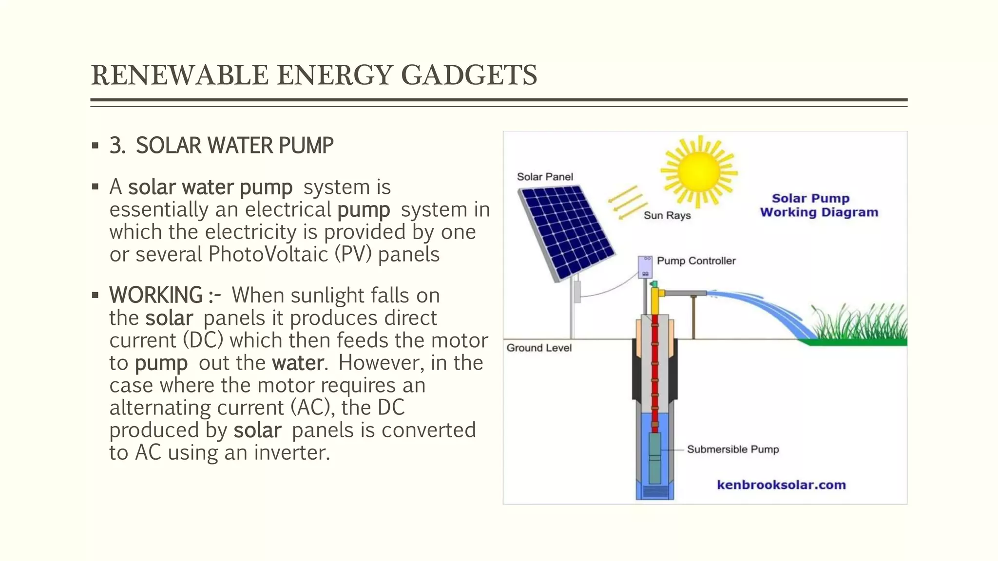 RENEWABLE ENERGY GADGETS by - Maithili Kalaskar | PPTX