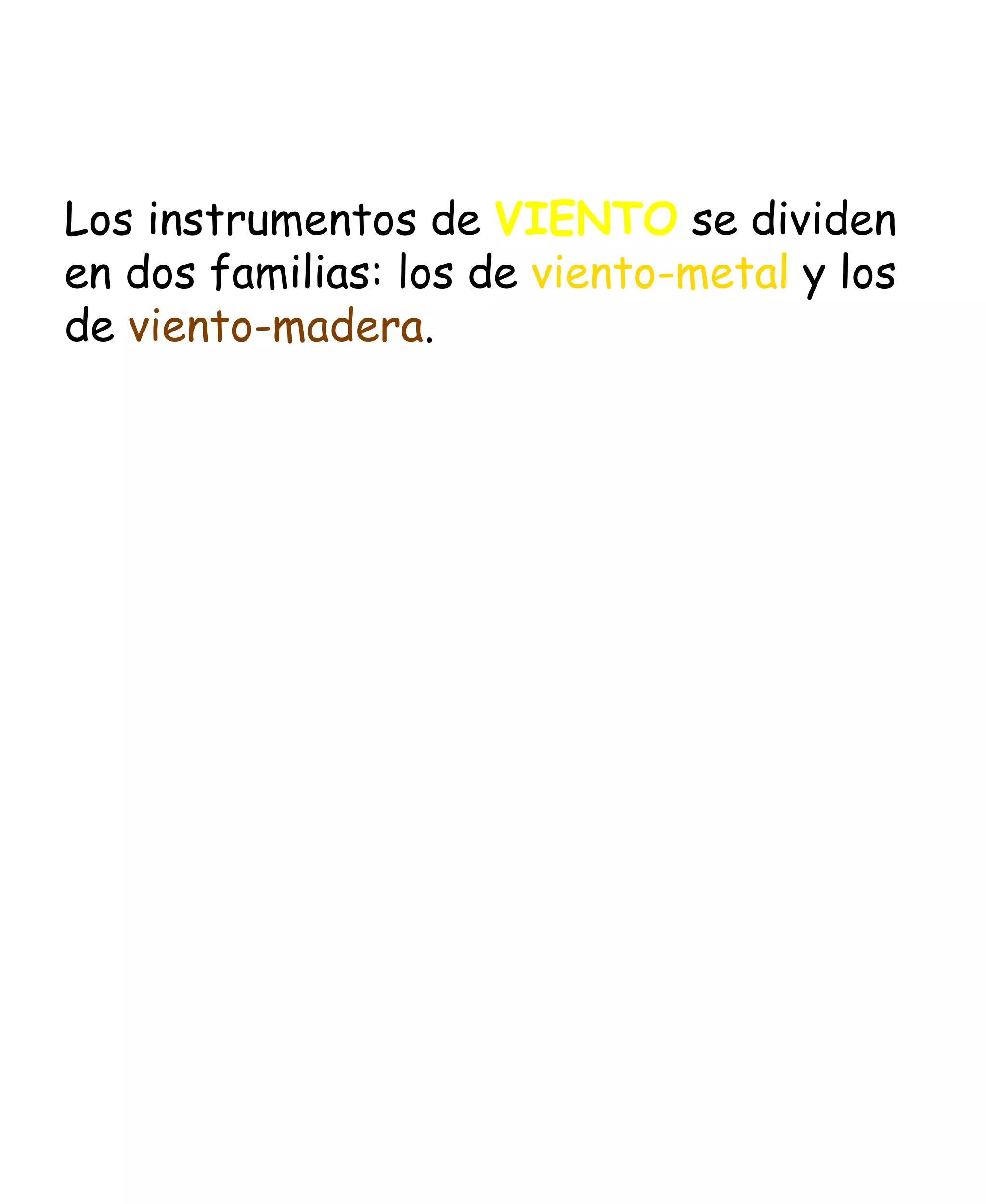 Familias de instrumentos: viento | PPT