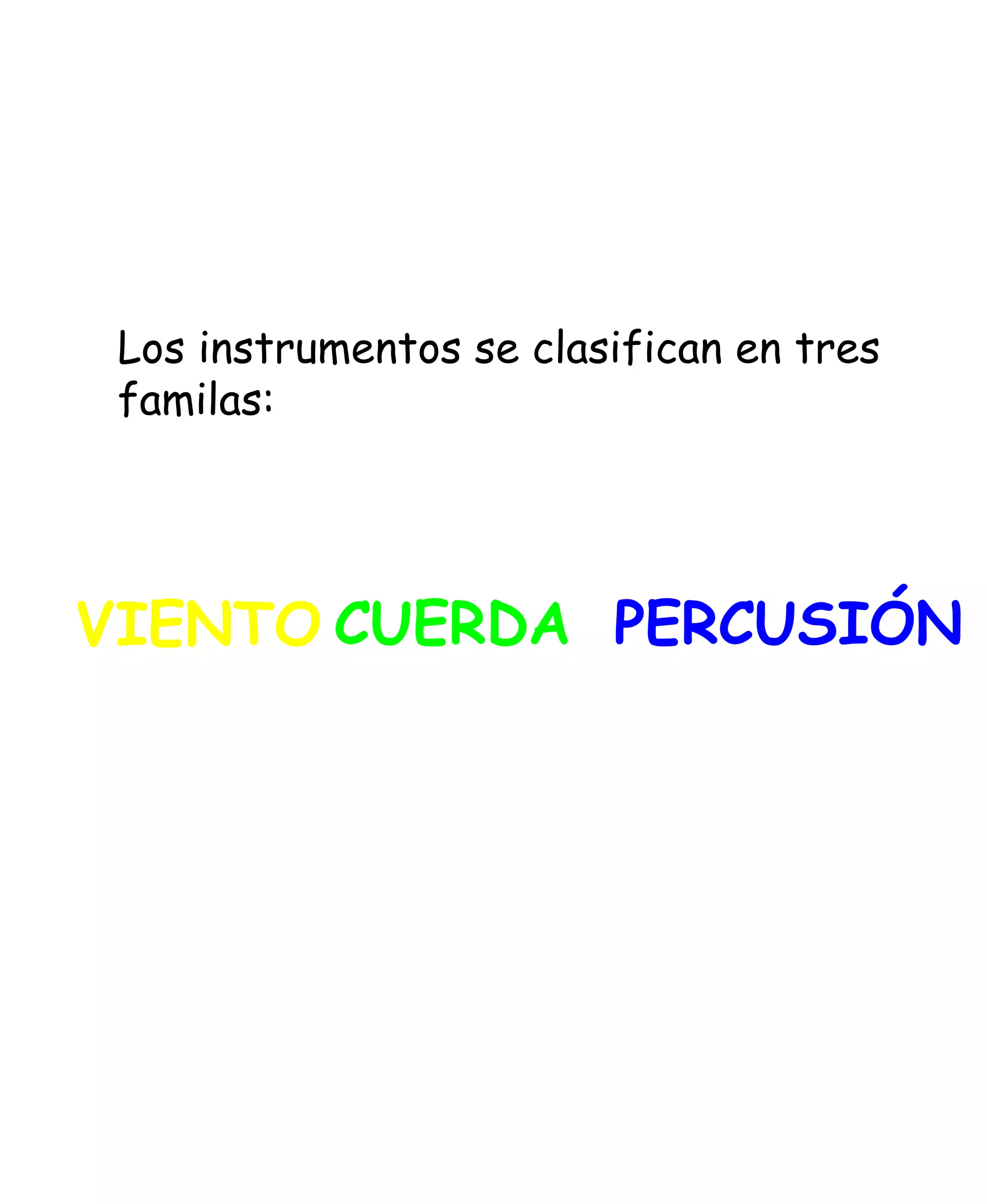 Familias de instrumentos: viento | PPT