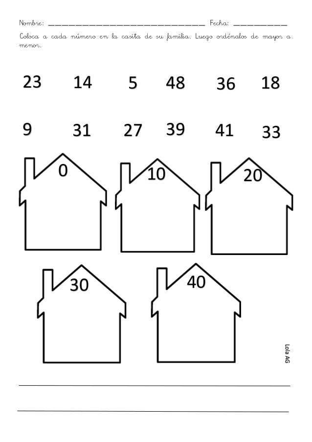 La Casita De Los Números Trabajamo Del 1 Al 100 Recorta Y Pega