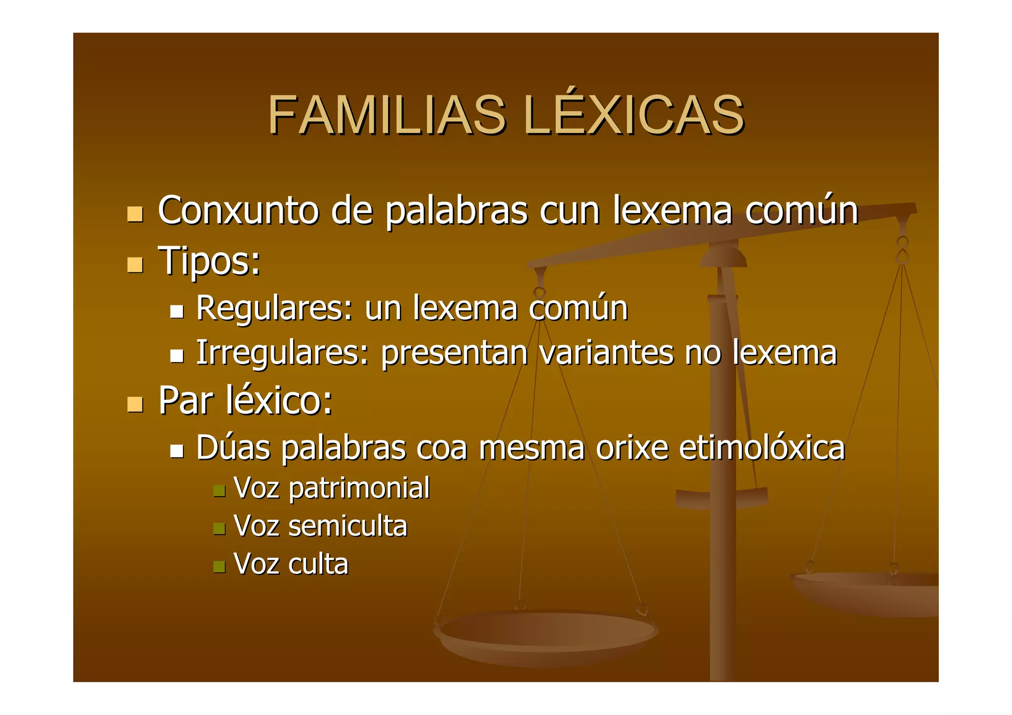 Familias Lexicas | PPT