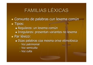 Familias Lexicas | PPT
