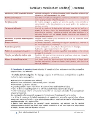 Familias y escuelas sam redding (RESUMEN) | PDF