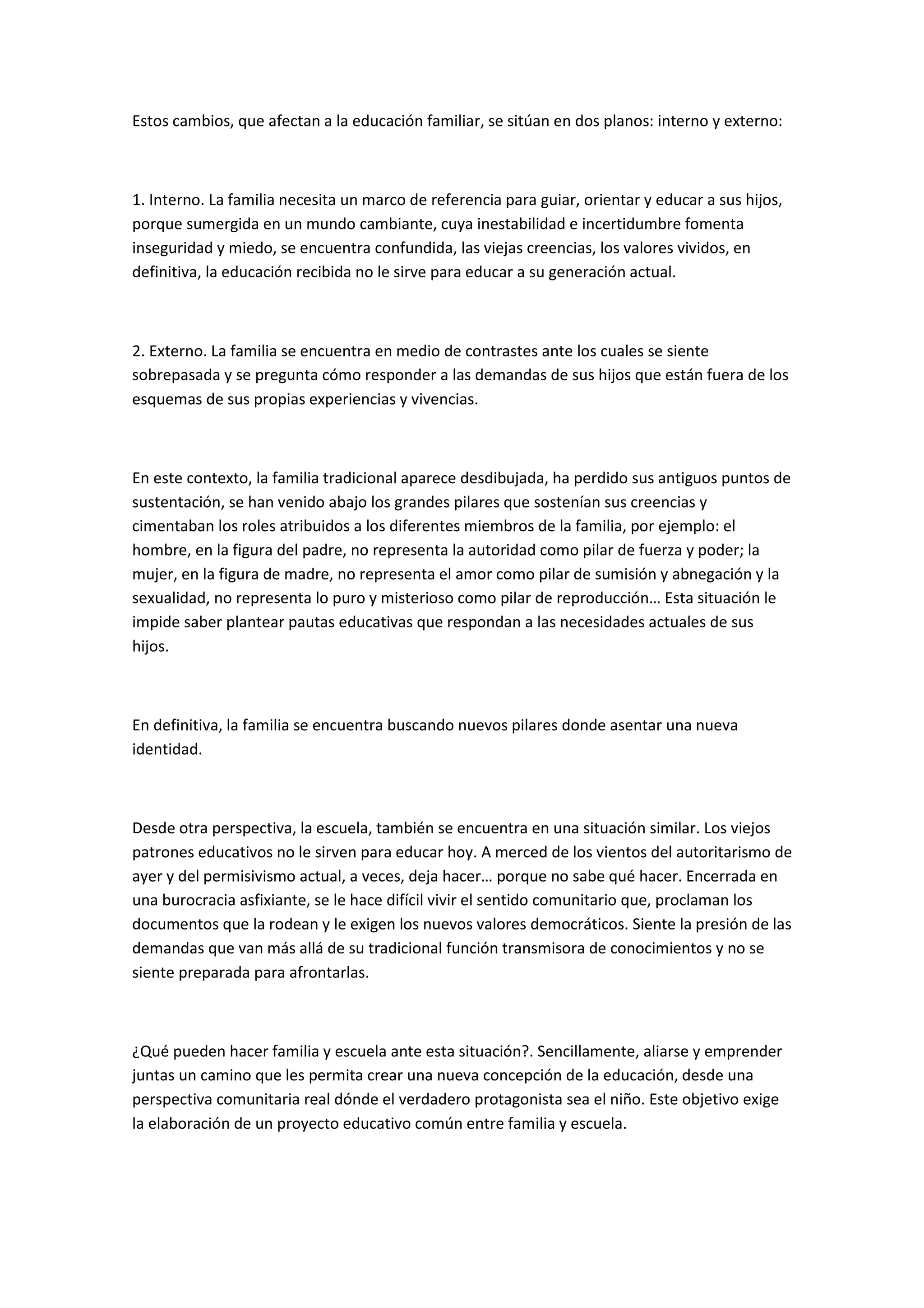 Familia y escuela | DOCX