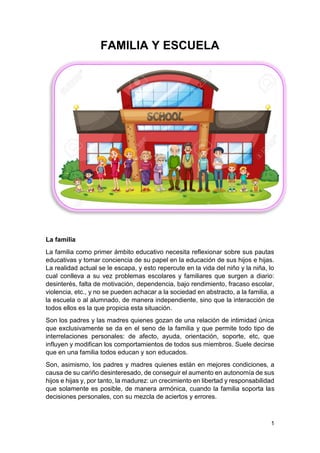 Familia y escuela | PDF