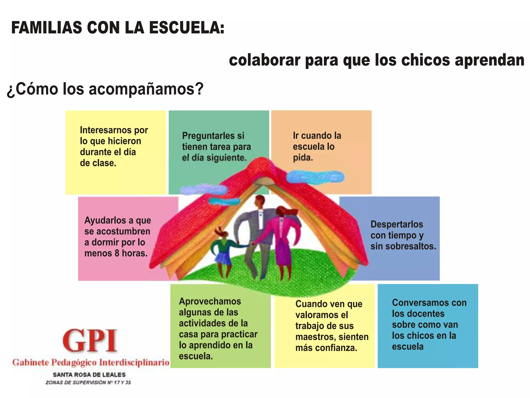 Familia y Escuela: junto al niño que aprende. | PPTX