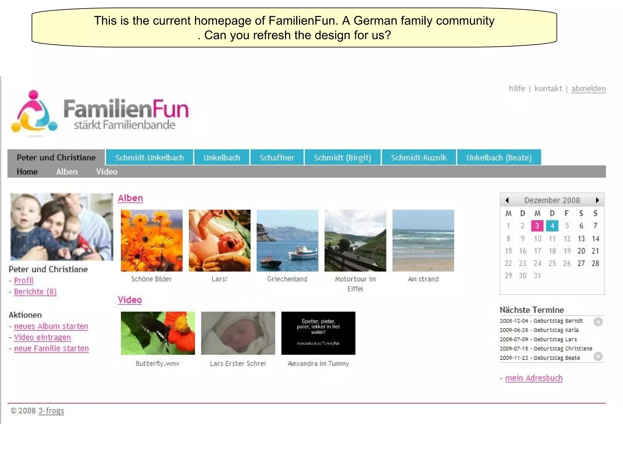 Familien Fun Home Page | PPT