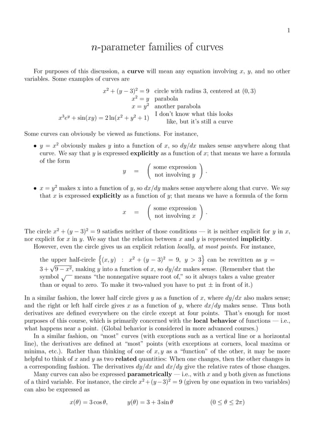 Families of curves | PDF | Geography | Science