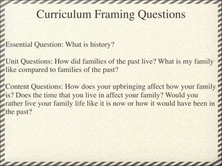 Families of the past and present | KEY