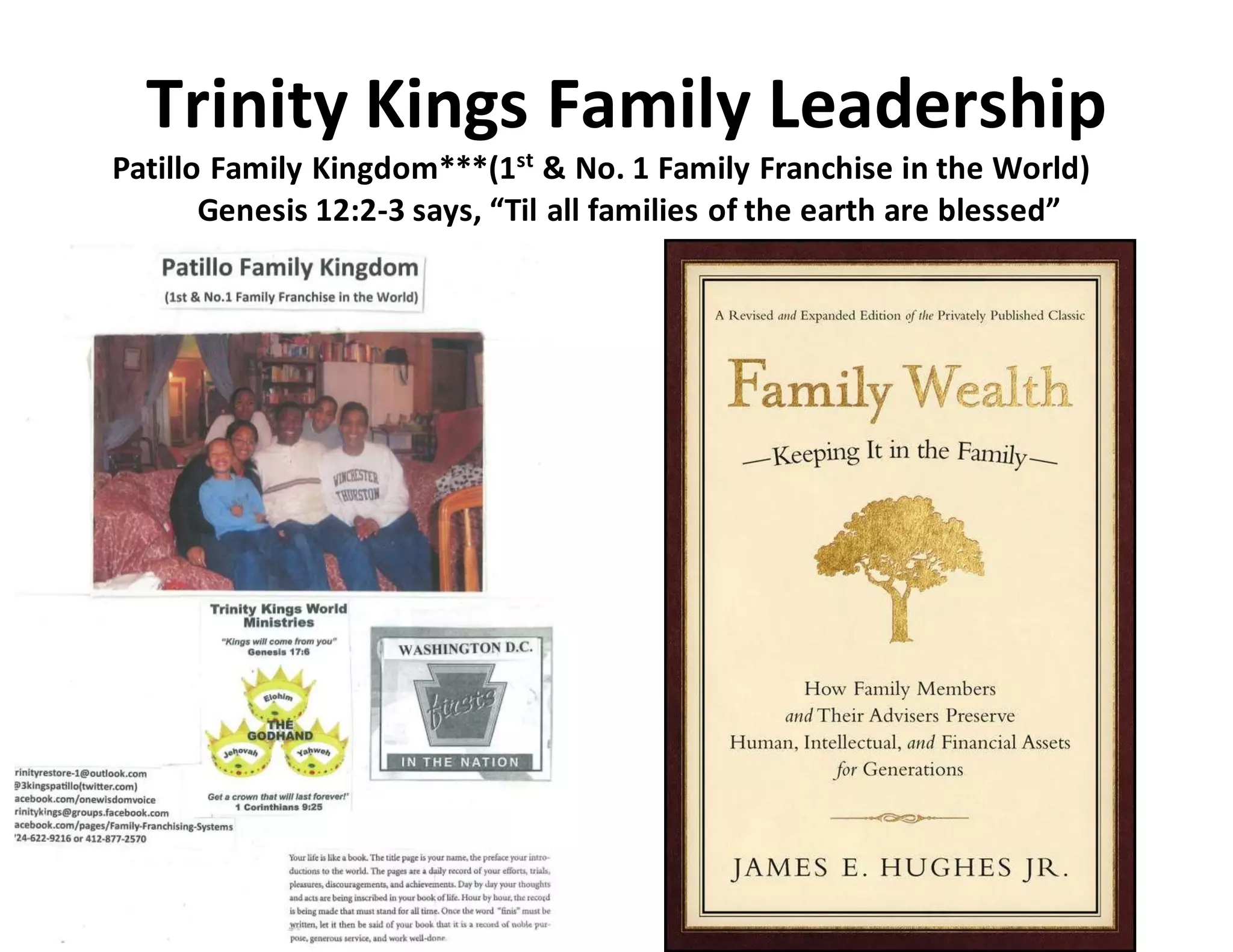 Trinity Kings Family Leadership: Family Wealth -Keeping It In the ...