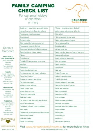 Ultimate Camping Checklist | PDF