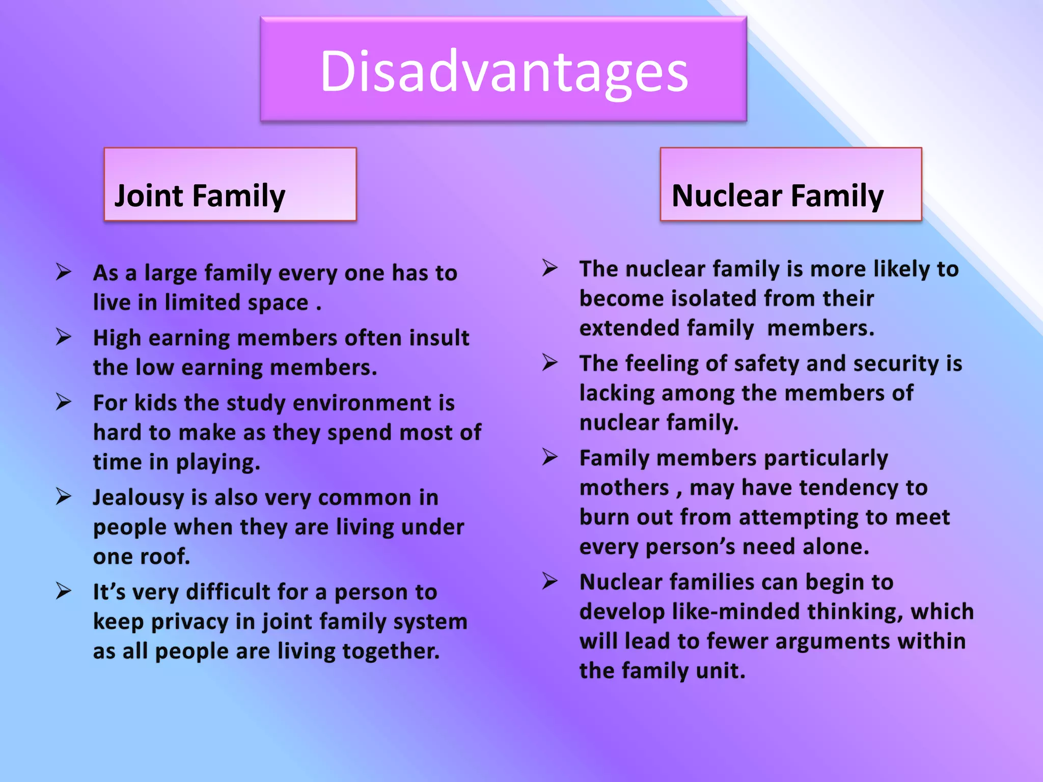 Joint Family And Nuclear Family .. | PPTX