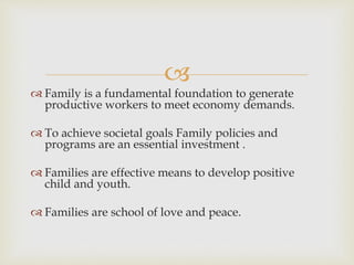 impact of Family on society | PPTX