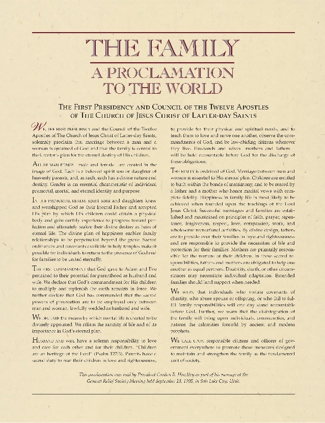 The Family: A Proclamation to the World