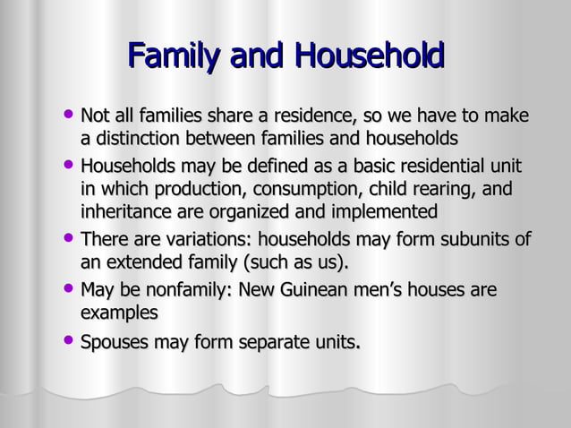 Family and Household: Influence of Postmarital Residence | PPT ...