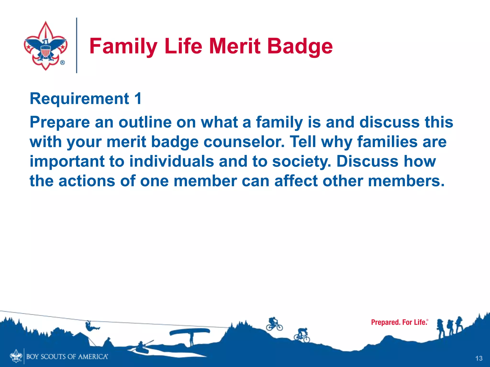 Family Life Merit Badge | PPTX