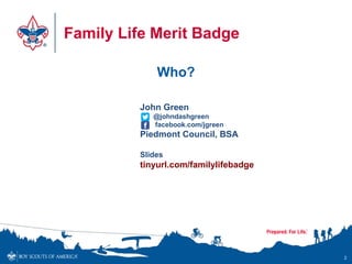 Family Life Merit Badge | PPTX