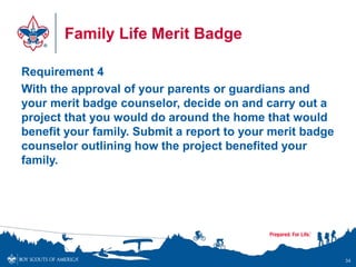 Family Life Merit Badge | PPTX