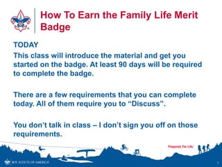 Family Life Merit Badge | PPTX