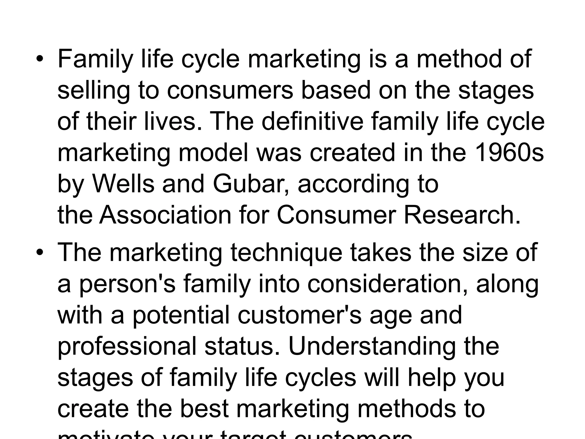 Family-Life-Cycle-Stages for Consumer buying decisions | PDF