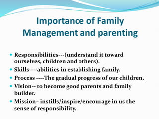 Family Management: Marriage and the puprosetx | PPTX