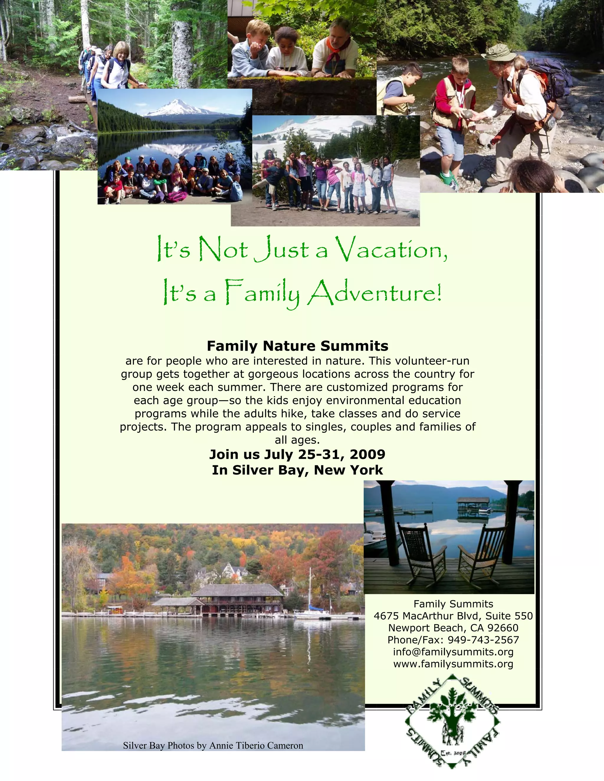 Family Nature Summits Flier | PDF