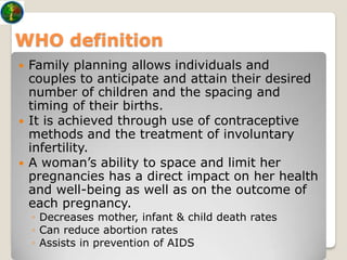 Family Planning Contribution to Health and How It Works | PDF ...