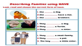 Identify Members of the family and possessives | PPTX