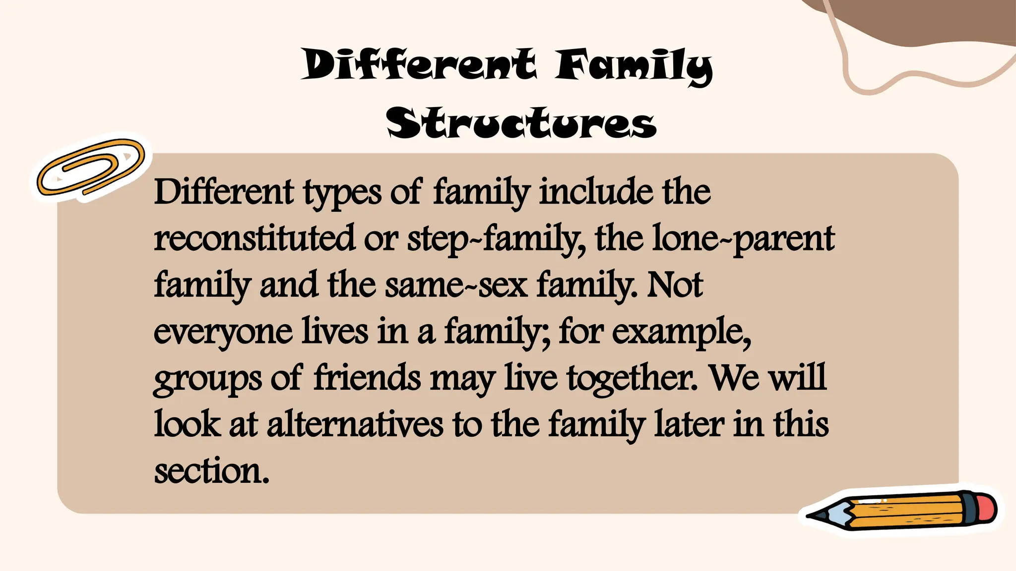 What are the different types of family - different family structures | PPTX