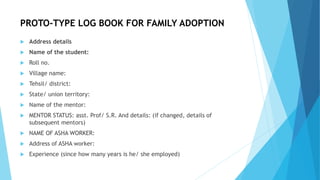 Family adoption program in government of odisha | PPTX