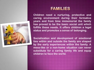Family and community based services for children | PPTX