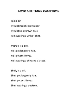 Family and friends | DOCX