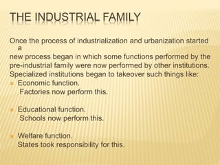Family and industrialization | PPT