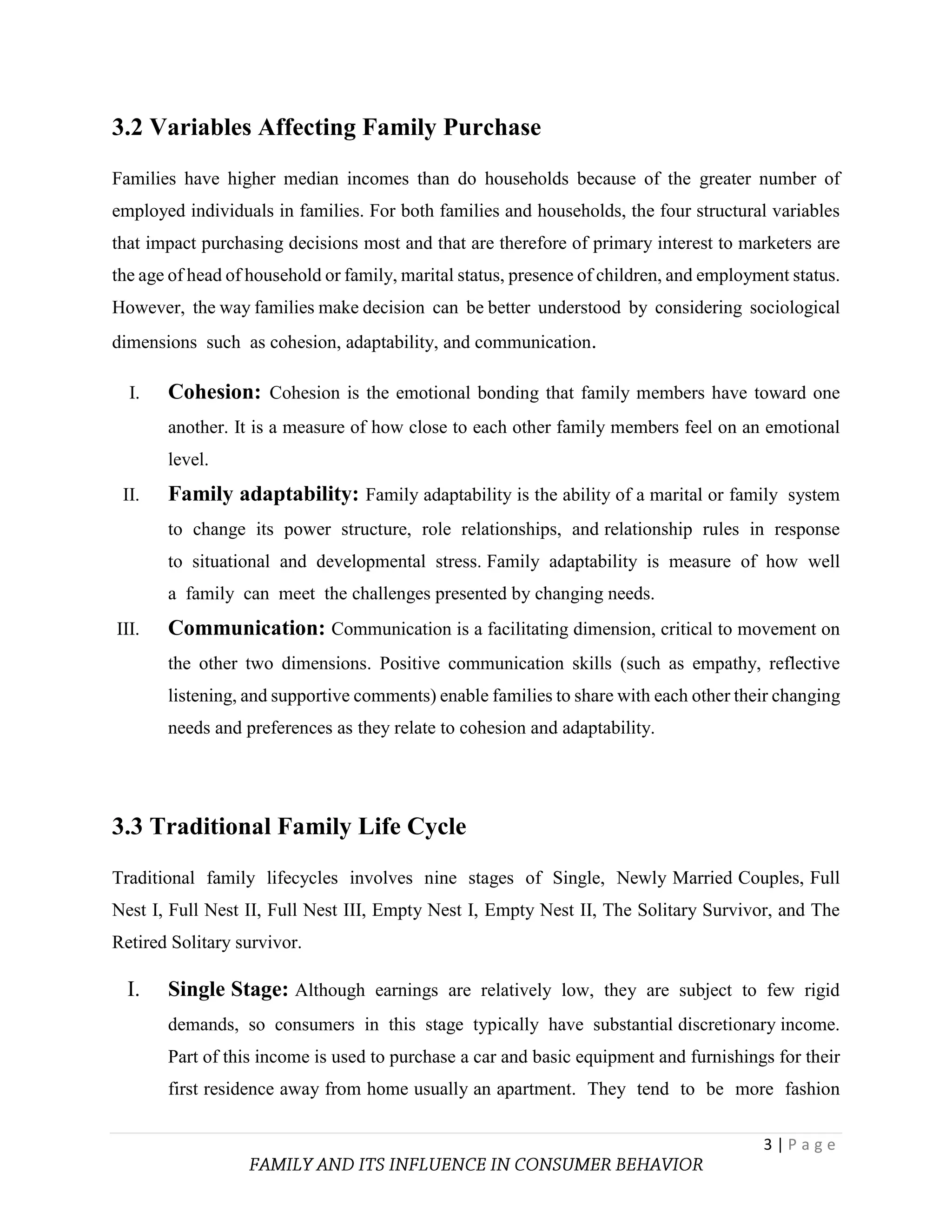 Family and its Influence : Consumer Behavior | PDF