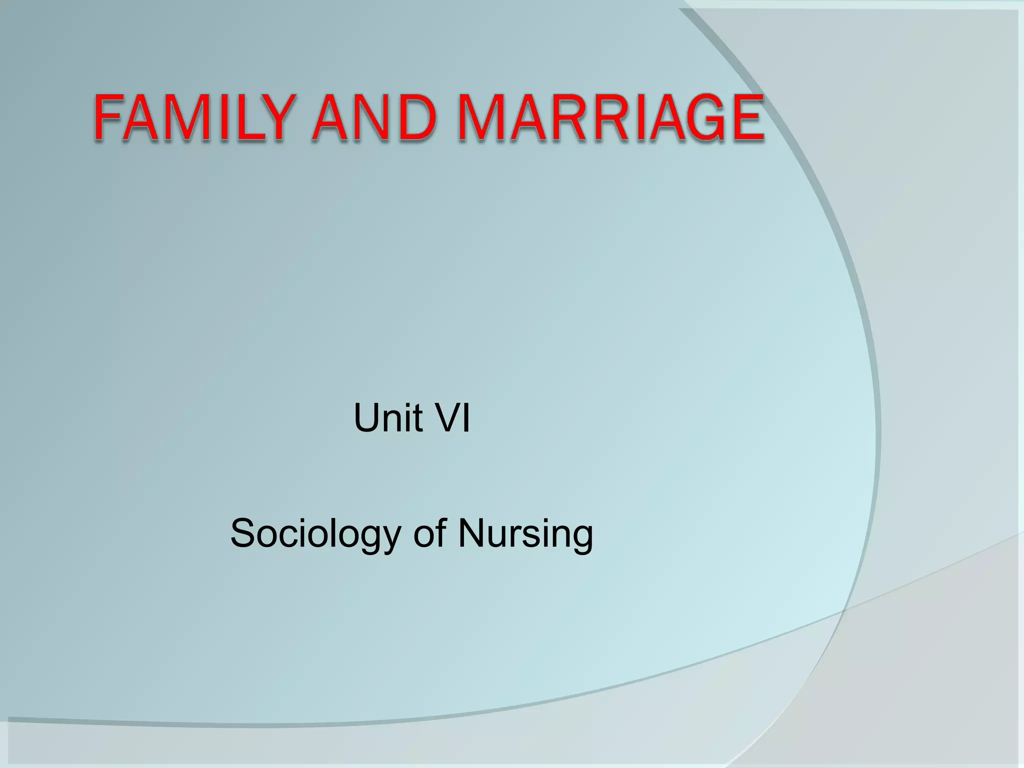 Family and marriage | PPT