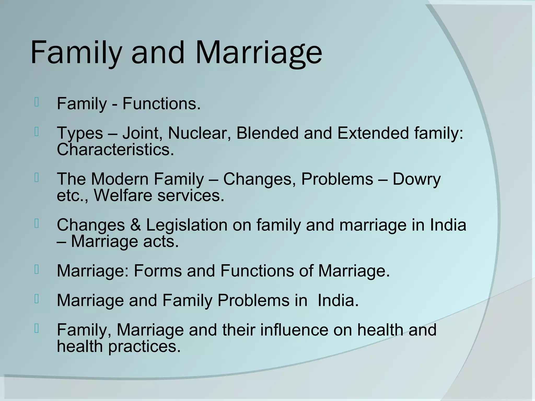 Family and marriage | PPT