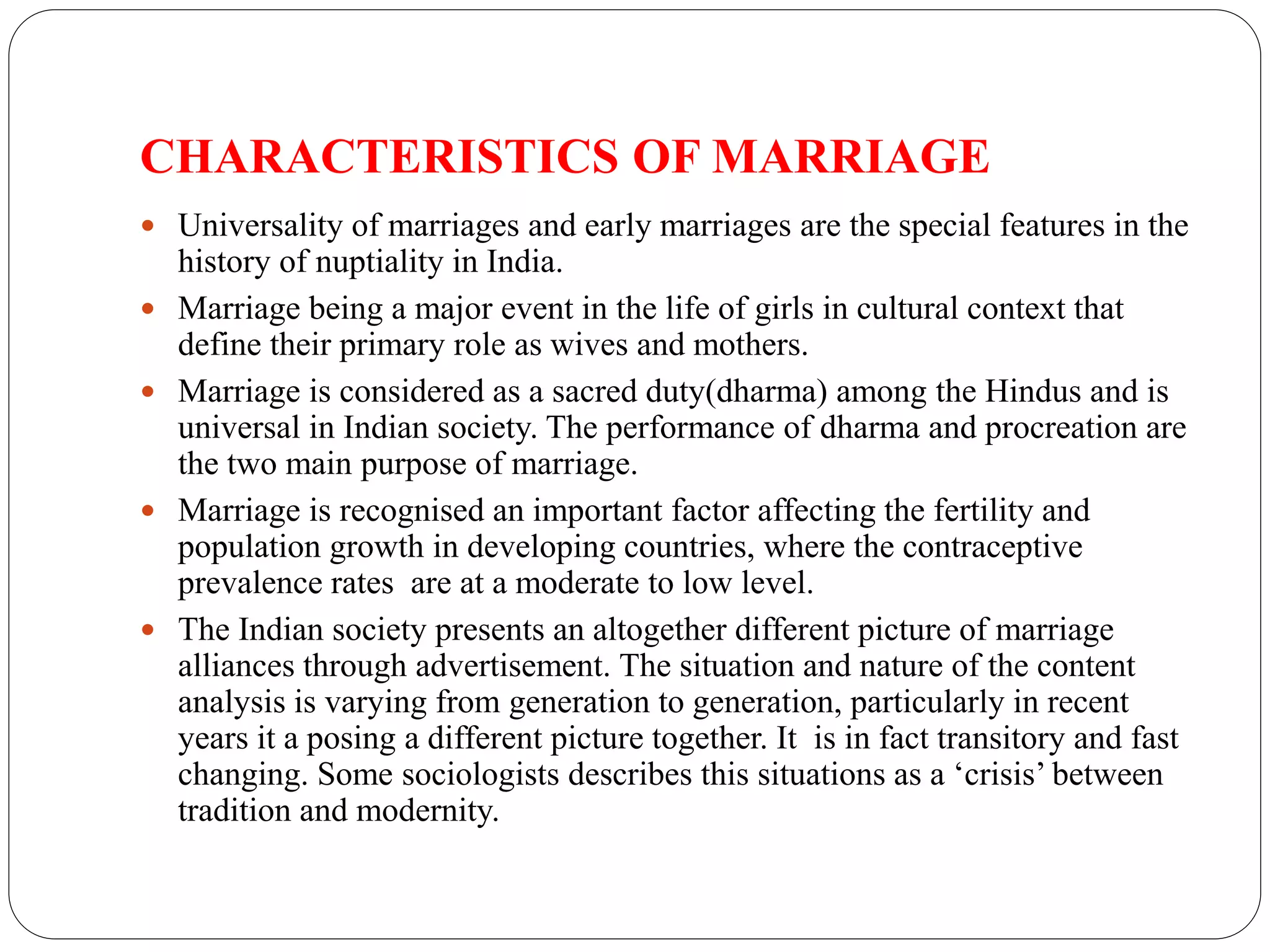 Family and marriage in india | PPTX