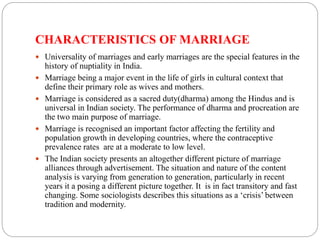 Family and marriage in india | PPTX